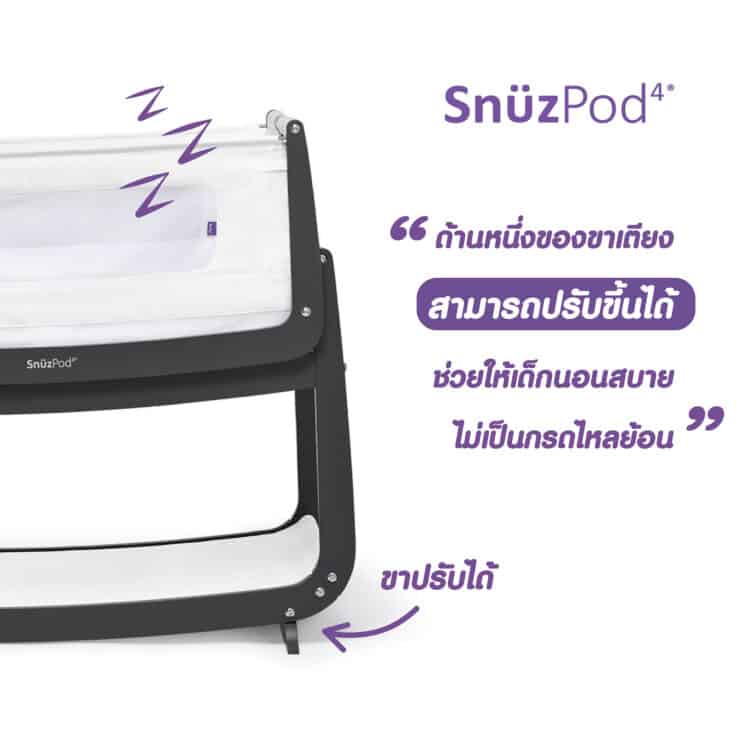 SnuzPod4 Bedside Crib (Urban) - Babyhillsthailand